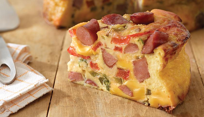 Maple Breakfast Sausage Crustless Quiche Recipe | Smithfield Foodservice